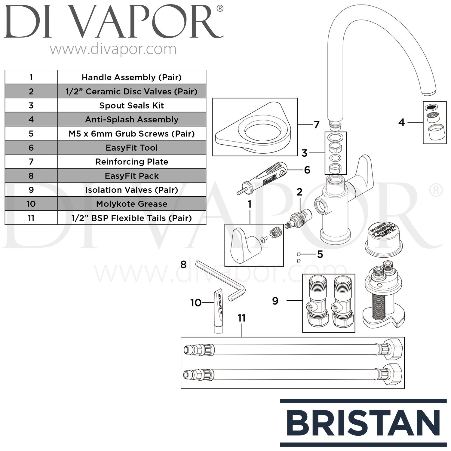 Bristan QST SNK EF C TO Quest Easyfit Sink Mixer Kitchen Tap Spare Parts Bristan QST SNK EF C TO Quest Easyfit Sink Mixer Kitchen Tap Spare Parts
